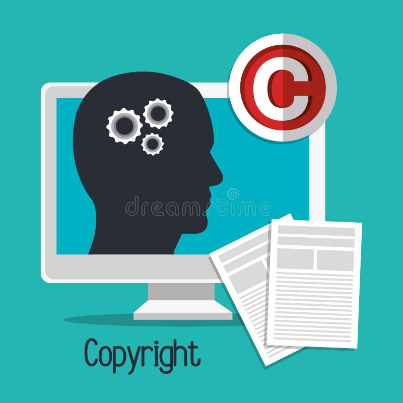 Copyright symbol design stock illustration. Illustration of computer ...