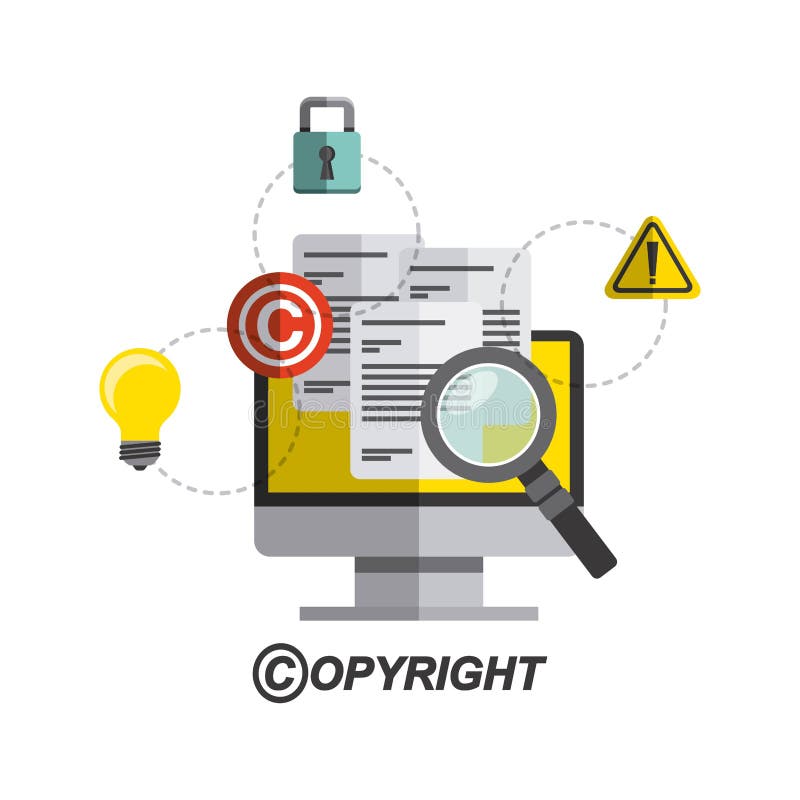 Copyright symbol design stock illustration. Illustration of concept ...