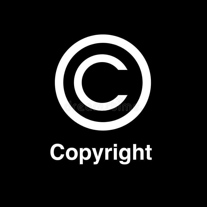 Copyright Symbol in Flat Style. Stock Illustration - Illustration of ...