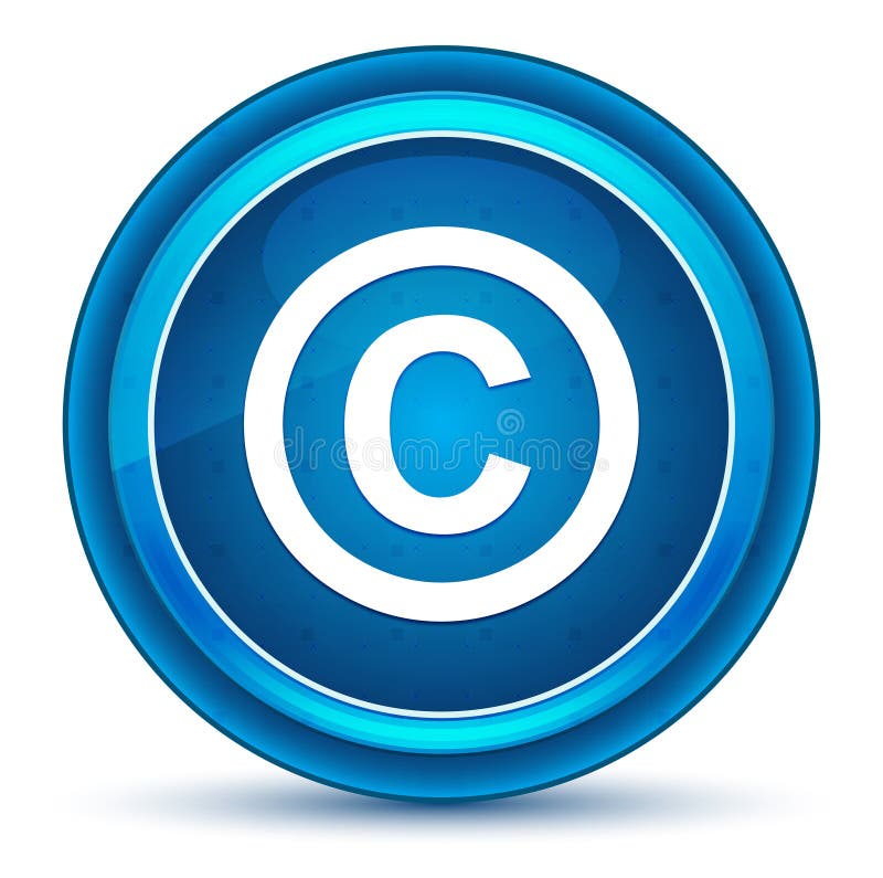 Copyright Symbol Icon Eyeball Blue Round Button Stock Illustration ...