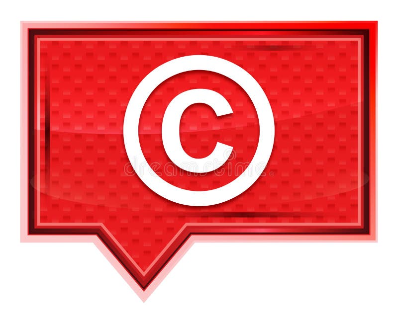 Copyright Symbol Icon Misty Rose Pink Banner Button Stock Illustration ...