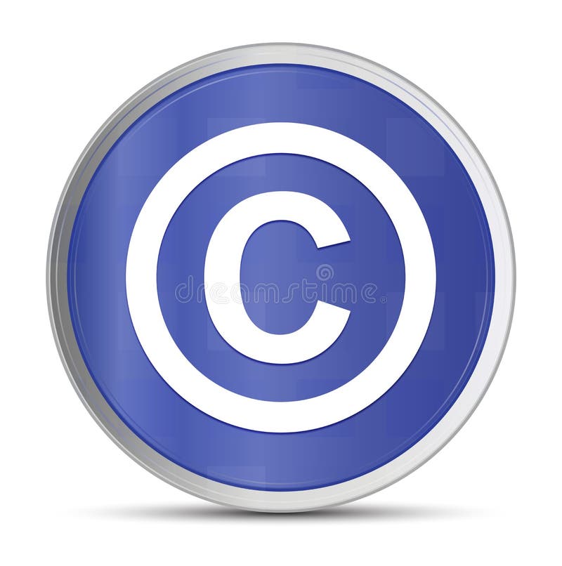 Copyright Symbol Icon Prime Blue Round Button Vector Illustration ...