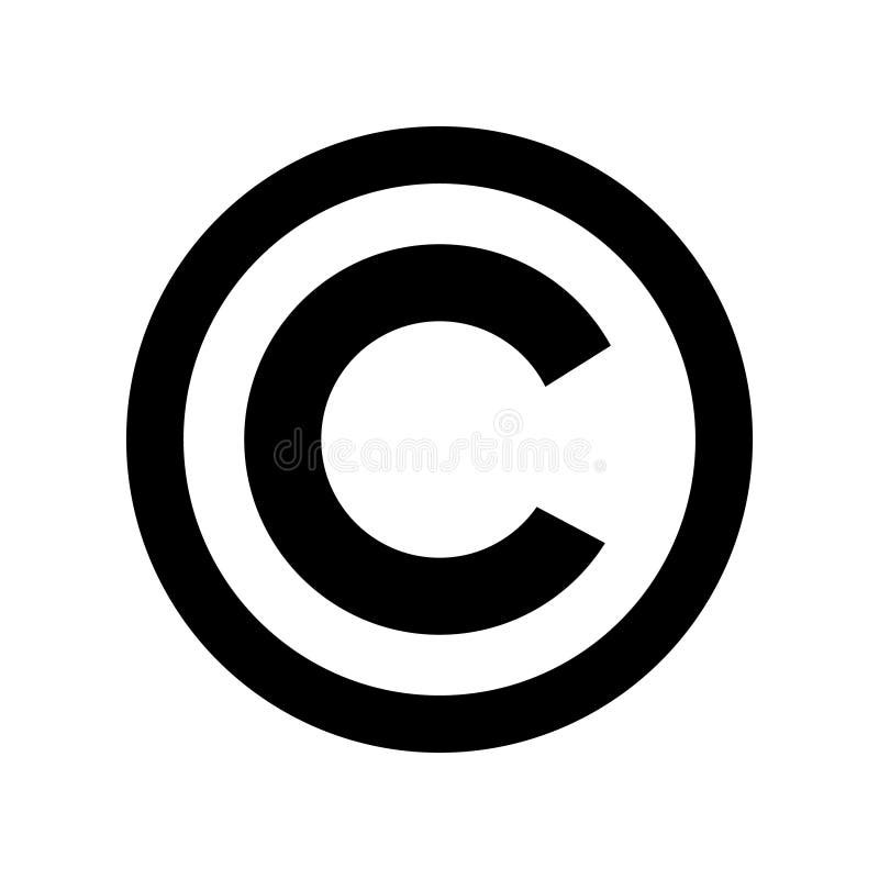 Copyright Symbol Isolated on White Background Vector Stock Vector ...