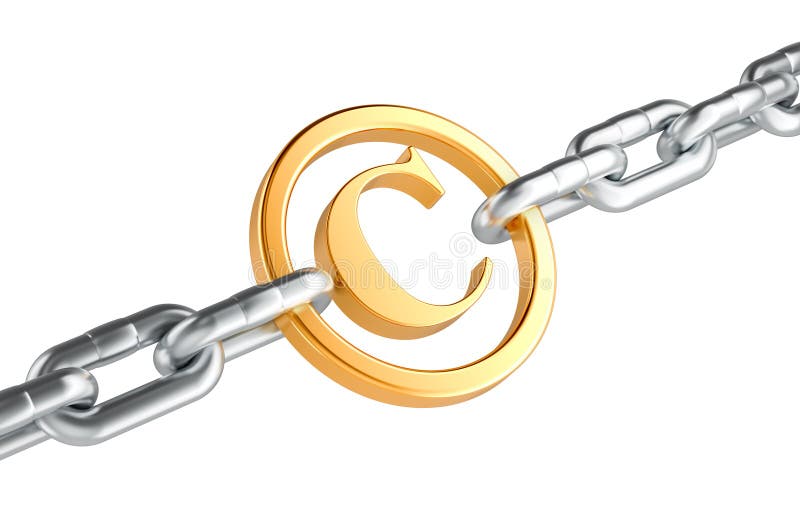 Copyright Symbol with Link of Chain. Protection, Concept Stock ...