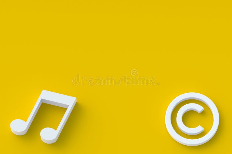 Copyright Symbol and Notes at Corners Stock Illustration - Illustration ...