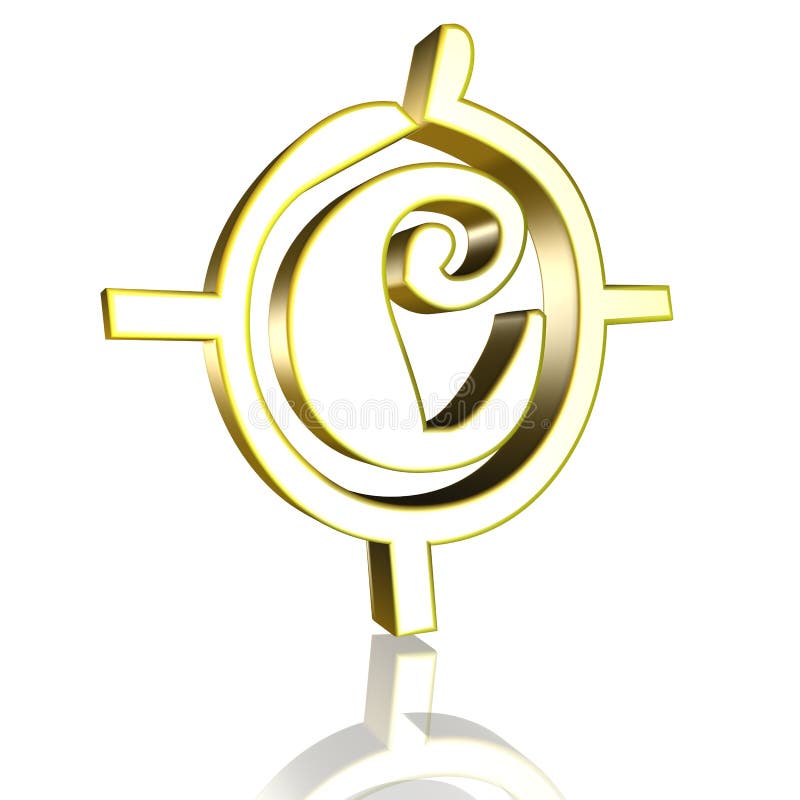 Gold copyright symbol stock illustration. Illustration of metallic ...