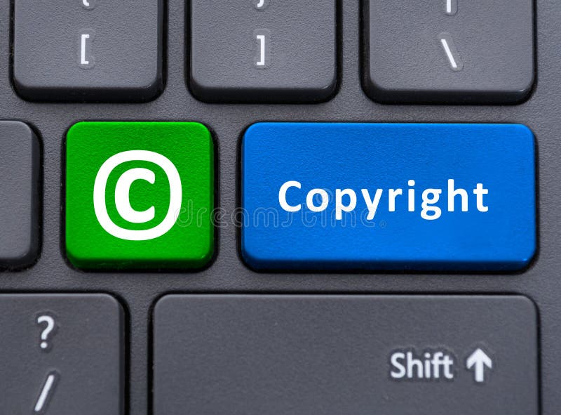 Copyright Text and Symbol Button on Keyboard Concept Stock Photo ...