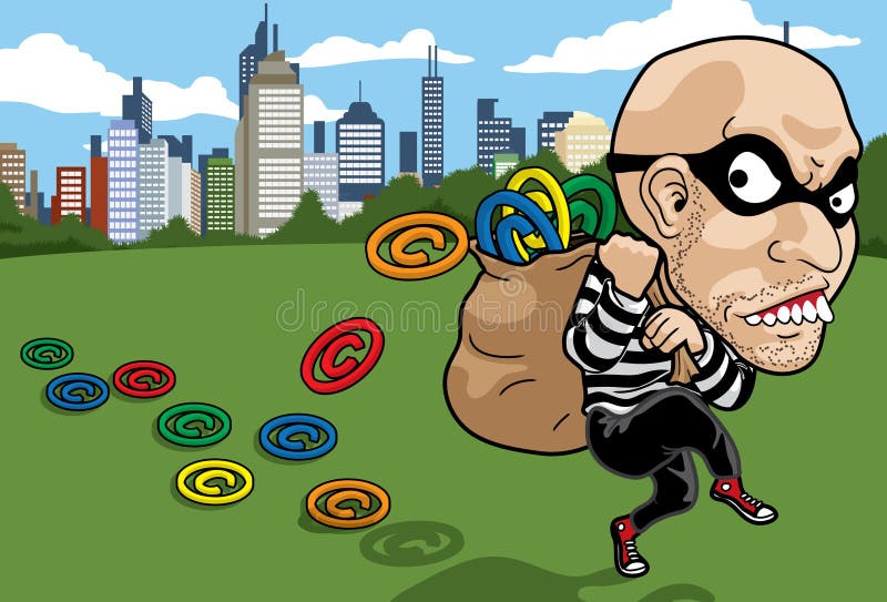 Copyright Symbol Cartoons stock illustration. Illustration of book ...