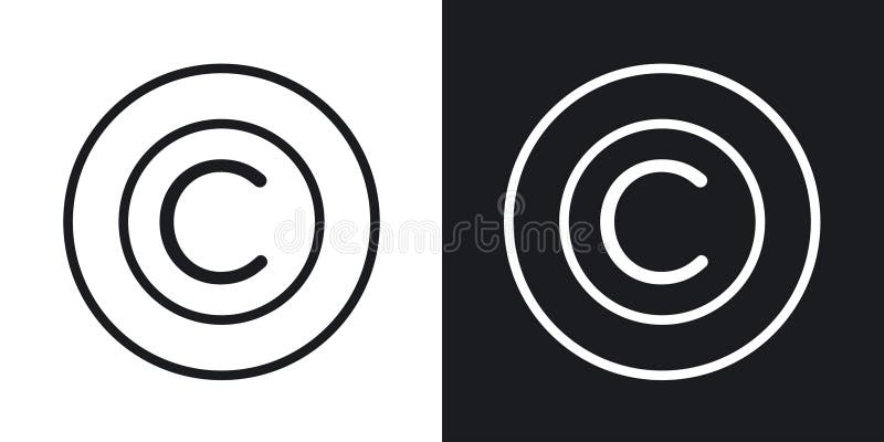 Copyright vecor icon set stock vector. Illustration of logo - 340494942