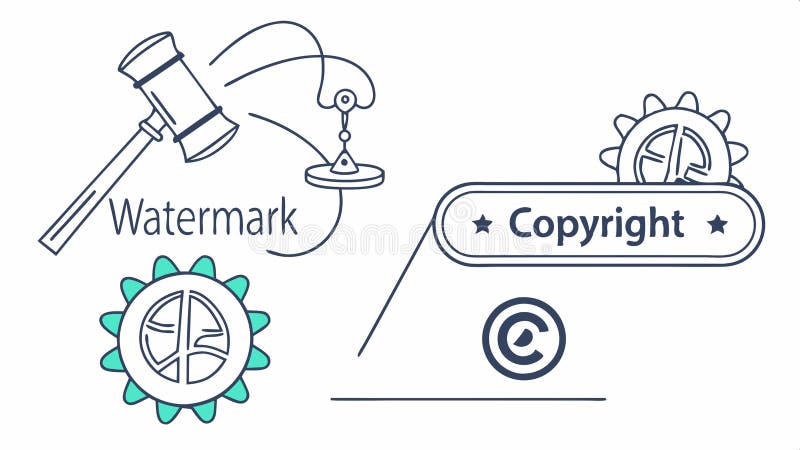 Copyright Watermark Symbol, Intellectual Property Protection Design ...