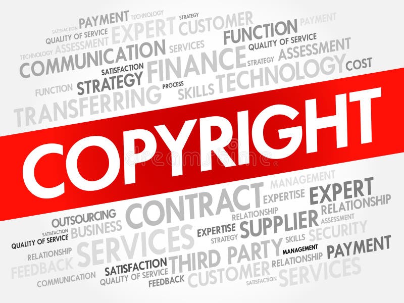 COPYRIGHT word cloud stock illustration. Illustration of distribution ...