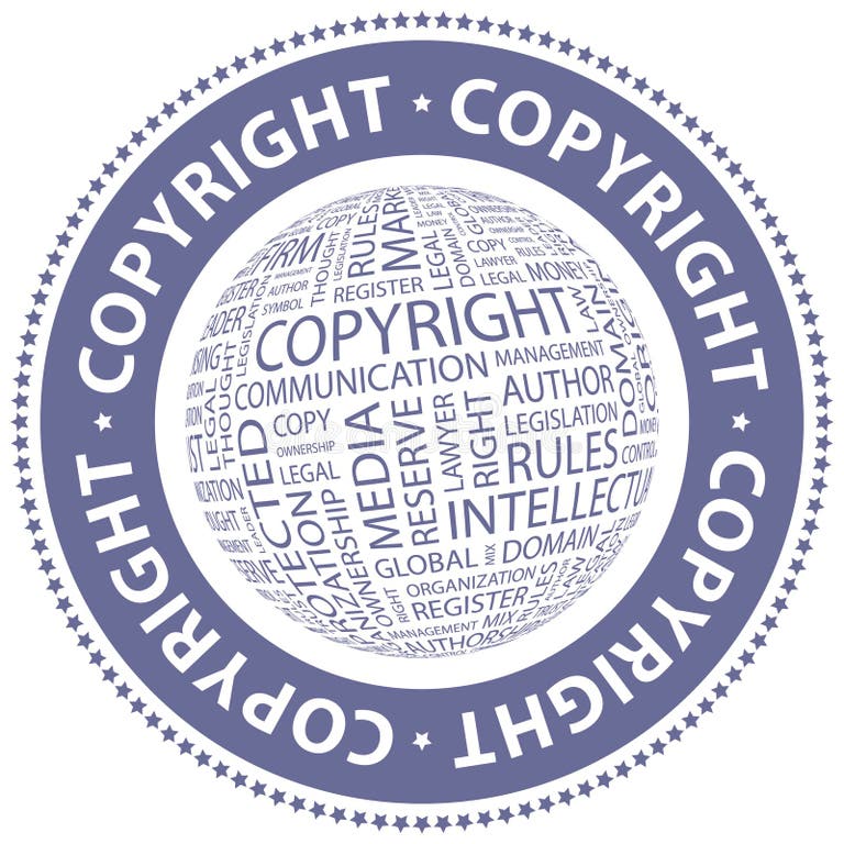 COPYRIGHT stock vector. Illustration of collage, decorative - 35111746
