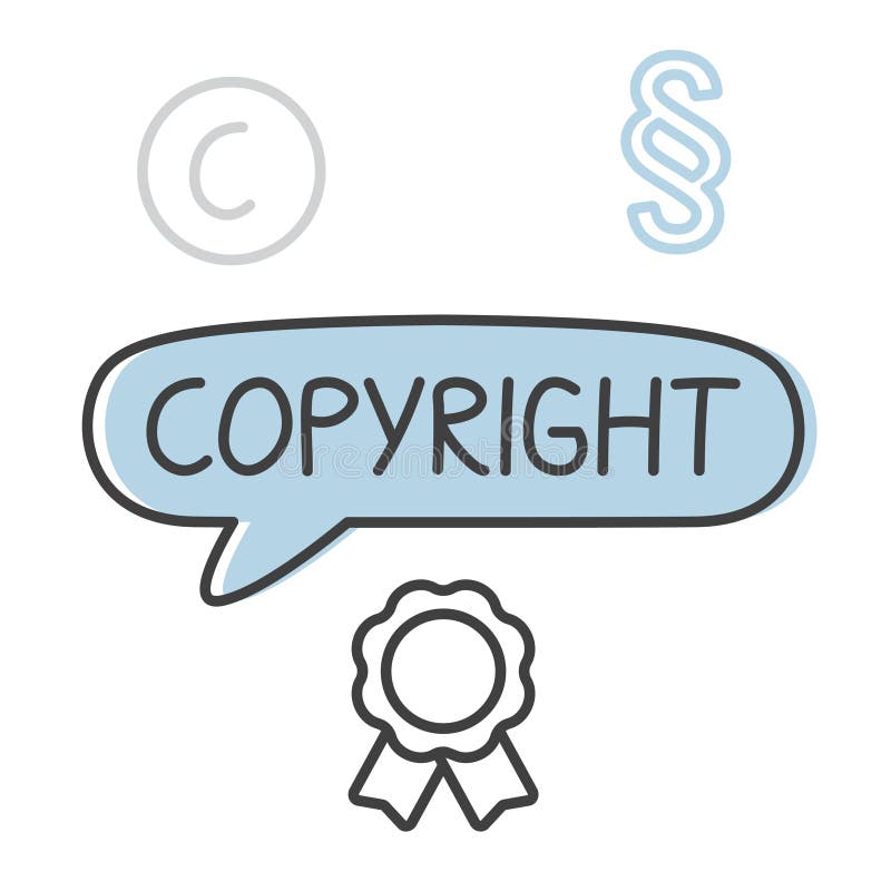 Copyright word concept stock vector. Illustration of hammer - 201119326