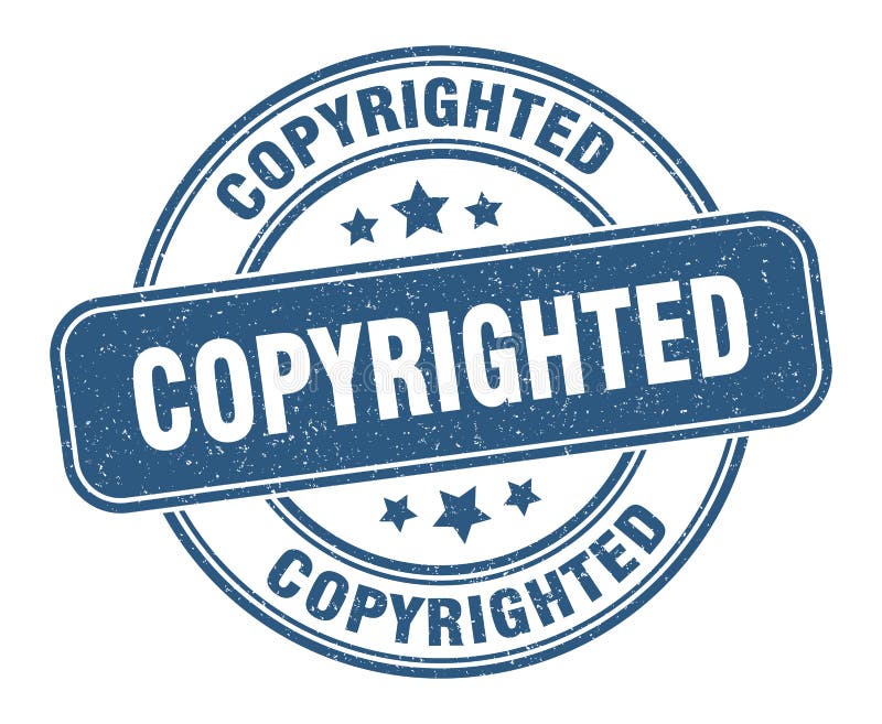 Copyrighted Stamp. Copyrighted Round Grunge Sign Stock Vector ...