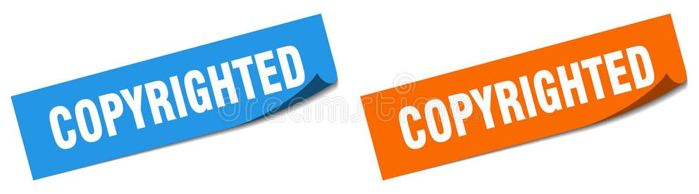 Copyrighted Sticker. Copyrighted Sign Set Stock Vector - Illustration ...