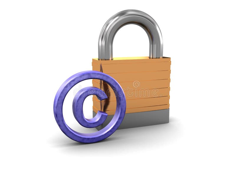Copyrights protection stock illustration. Illustration of metal - 11459614