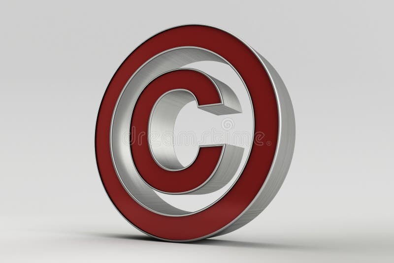 Einfaches Bild Der Flachen Art Der Copyright-Symbolikonenschwarz ...