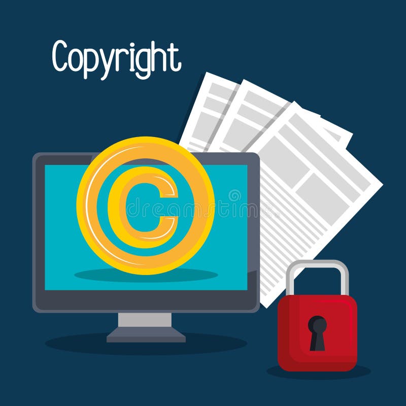 Copyrightsymboldesign stock abbildung. Illustration von computer - 71180671