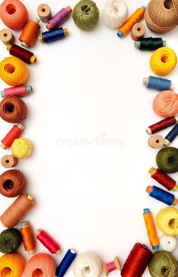 Sewing Threads, Sewing Centimeter or Measuring Tape, Isolated on White ...
