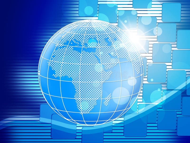 Copyspace Globe Means Design Globally and Template Stock Illustration ...