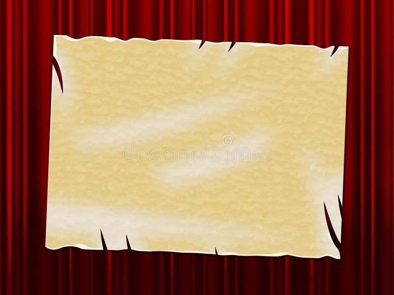 Copyspace Parchment Shows Old Paper and Ancient Stock Illustration ...