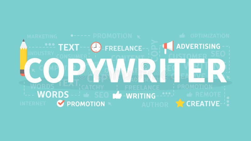 Copywriter Concept Illustration. Stock Vector - Illustration of ...