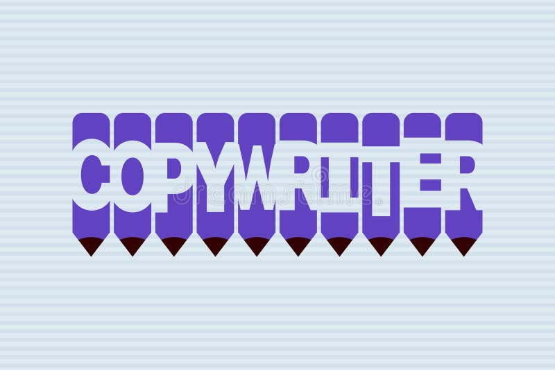 Copywriter Text with Pen Symbol Creative Ideas Design Stock Vector ...