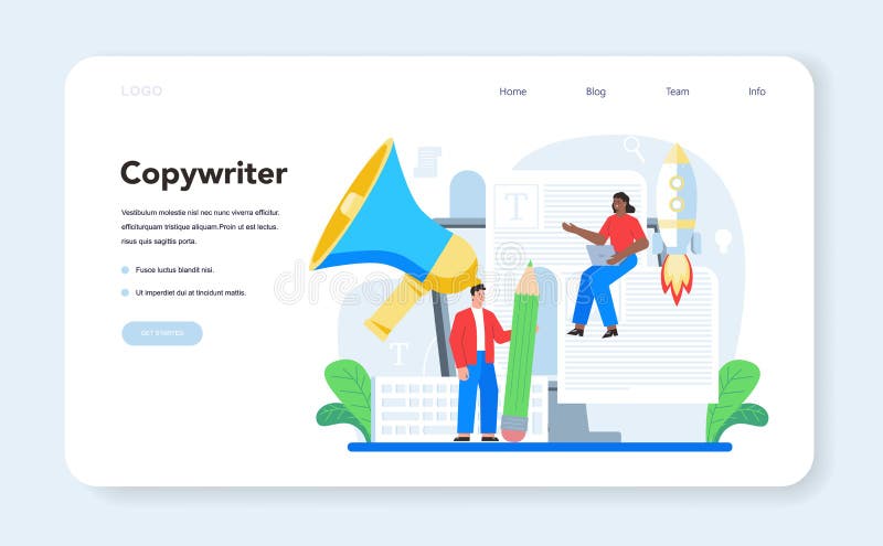 Copywriter Web Banner or Landing Page. Writing and Designing Texts ...