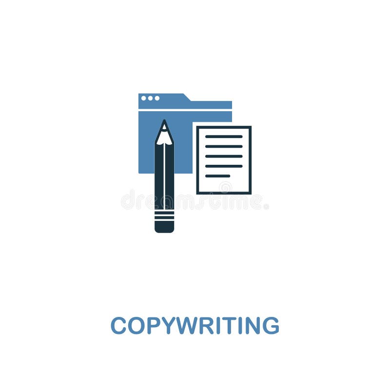 Copywriting Creative Icon in Two Colors. Premium Style Design from Web ...