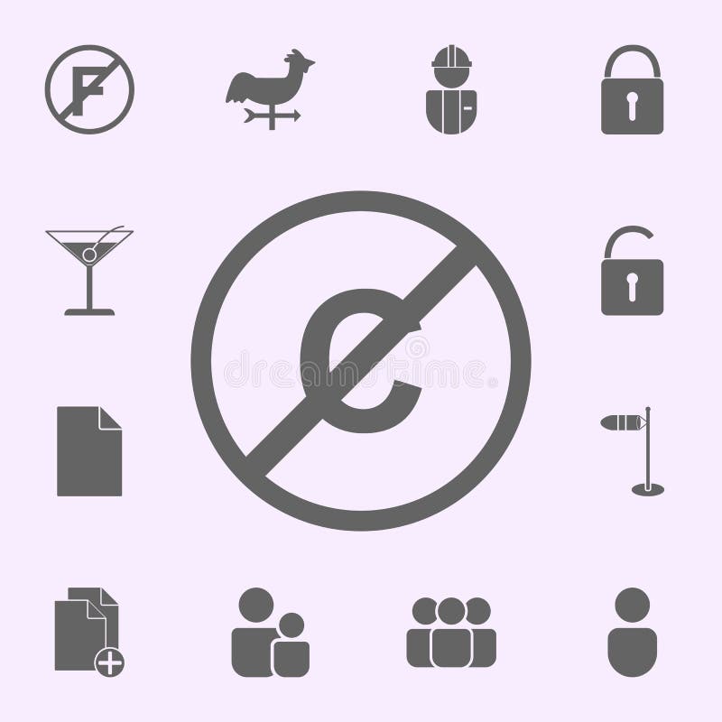 Copywriting Forbidden Icon. Web Icons Universal Set for Web and Mobile ...