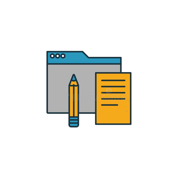 Copywriting Icon. Simple Element from Web Development Icons Collection ...
