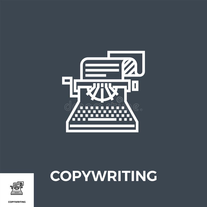 Copywriting Line Icon stock vector. Illustration of line - 198172157