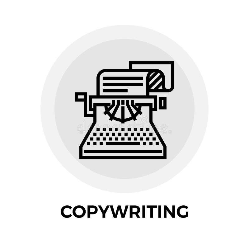 Copywriting Line Icon stock vector. Illustration of page - 90290660