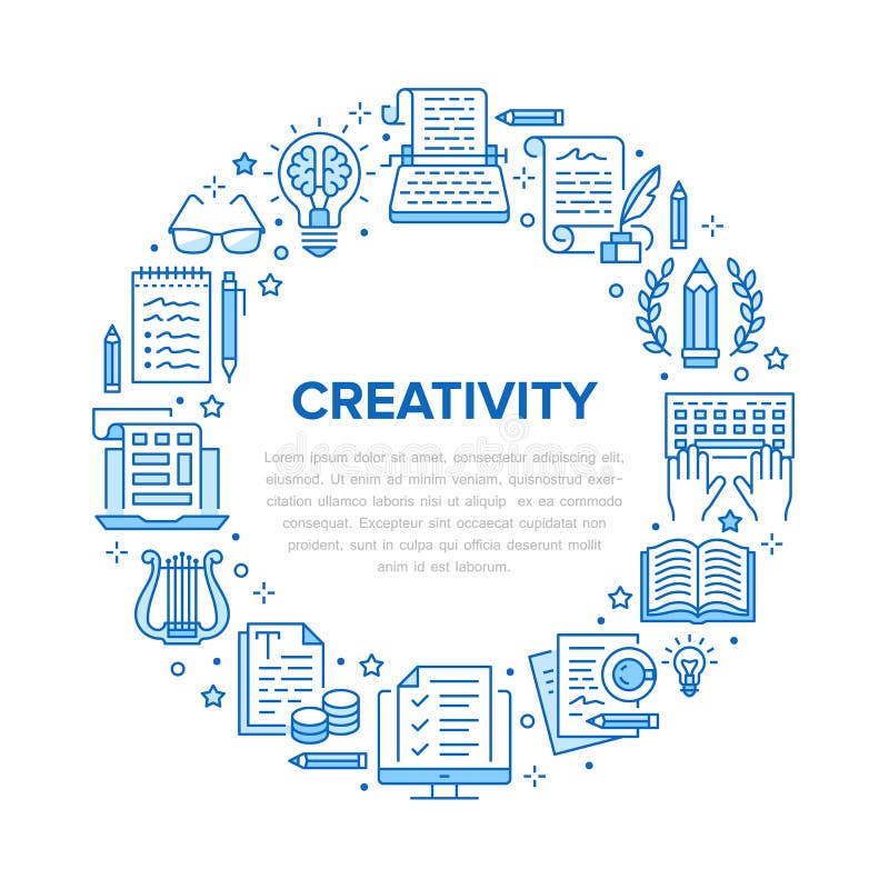 Content for Creative Blog Post Stock Vector - Illustration of freelance ...