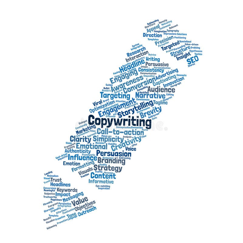 Copywriting Word Cloud stock image. Image of circle - 335846889