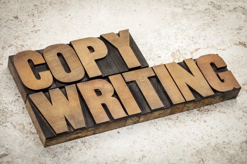 Copywriting Word in Wood Type Stock Image - Image of copywriting ...