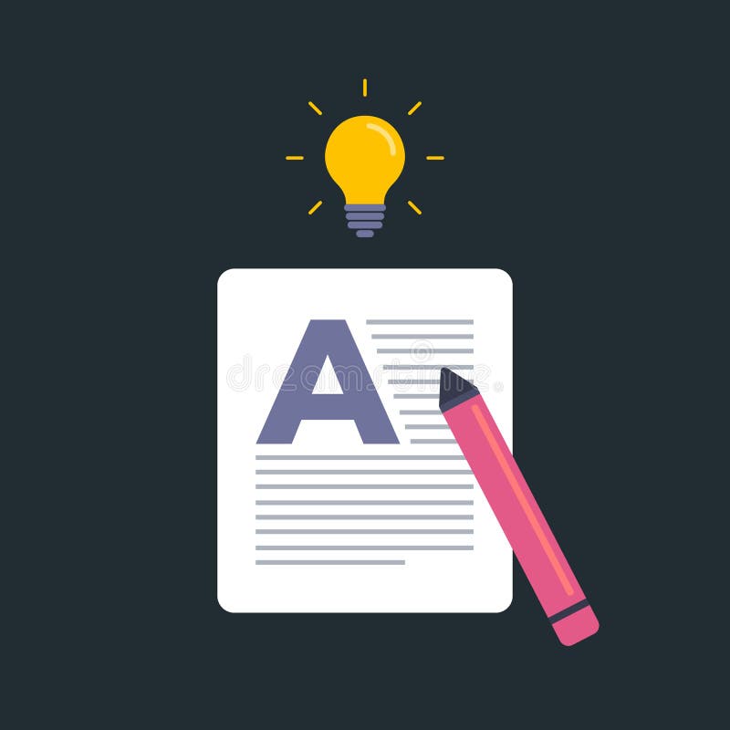 Copywriting, Writing Icon. Creative Writing, Draw Idea and Storytelling ...