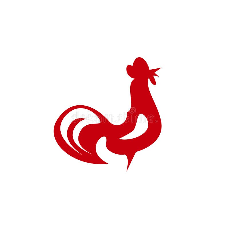 Coq Rouge Sur Le Fond De Wight Illustration de Vecteur - Illustration ...