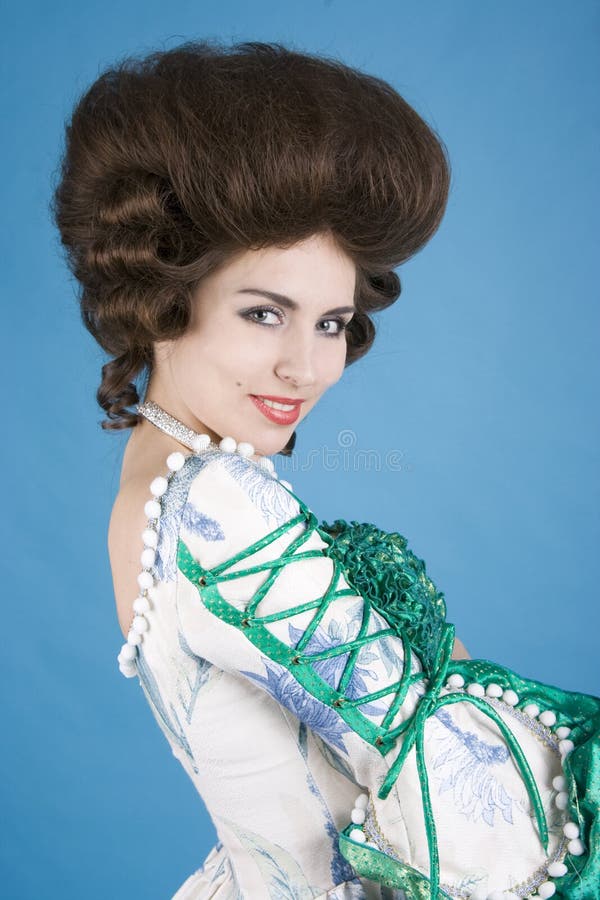 Coquette lady portrait stock image. Image of dress, 19th - 5876247