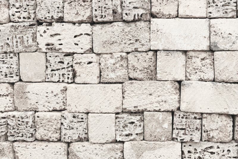 Coquina, Shell House Limestone Wall Textured Background. Stock Photo ...