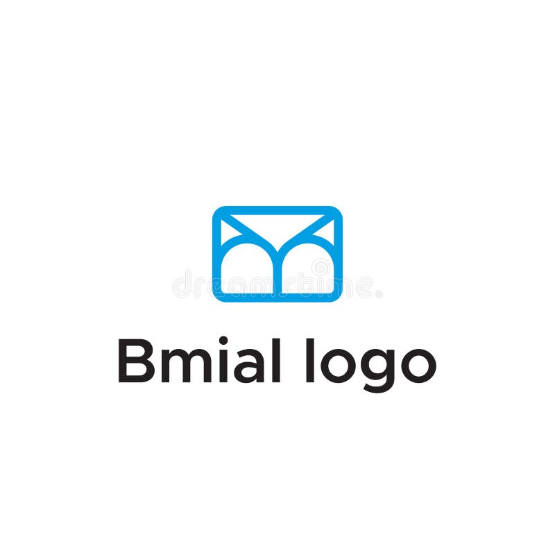 Cor Azul Do Vetor Simples Do Logotipo De Bmail Ilustração do Vetor ...