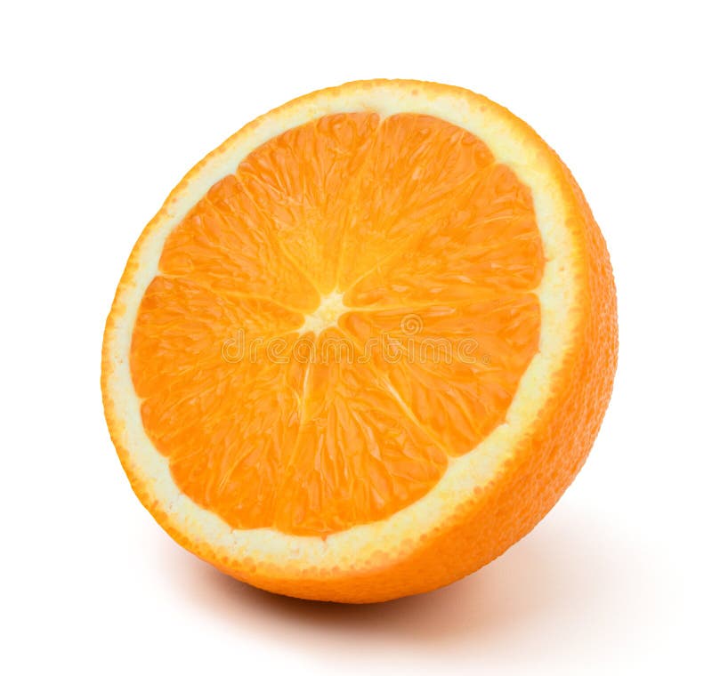 Cor De Laranja Cortada Isolada No Fundo Branco . Foto de Stock - Imagem ...