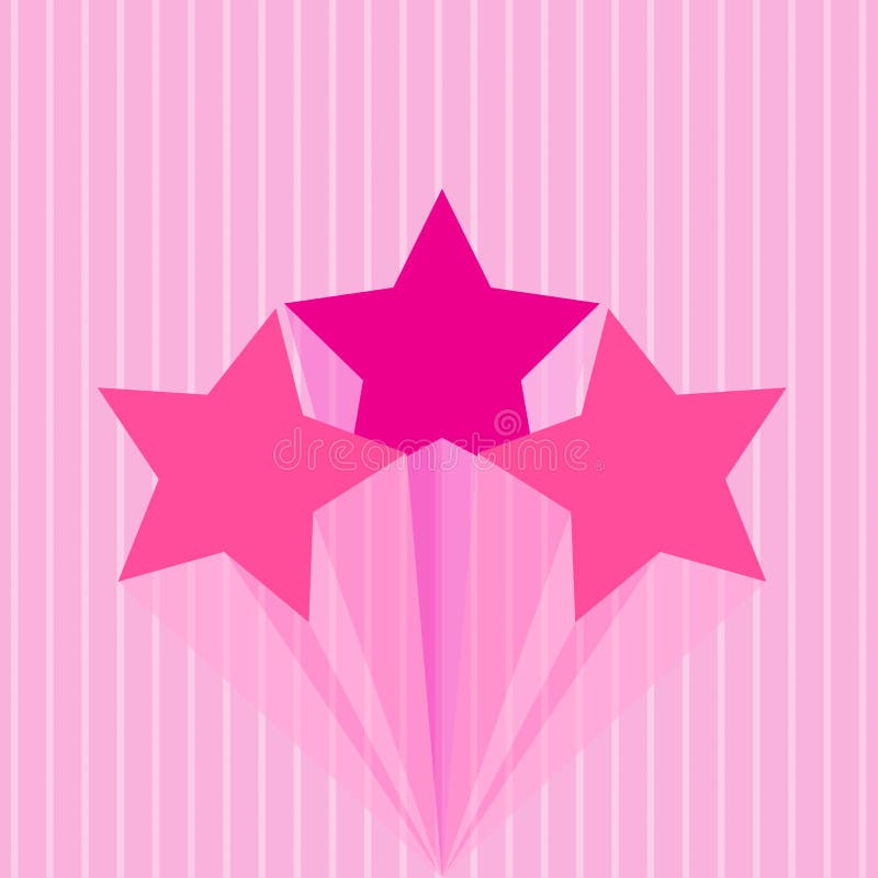 Cor-de-rosa Colorida Da Estrela Ilustração do Vetor - Ilustração de ...