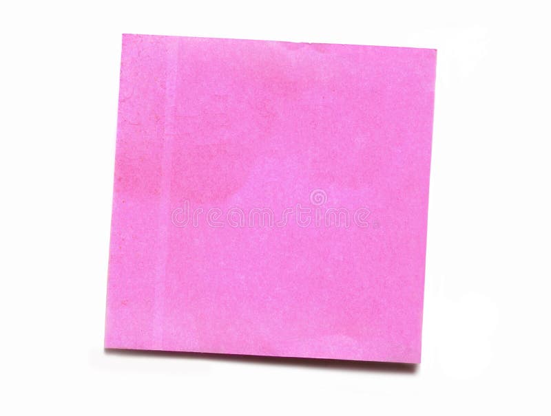 Cor-de-rosa do post-it foto de stock. Imagem de papel, nota - 236682