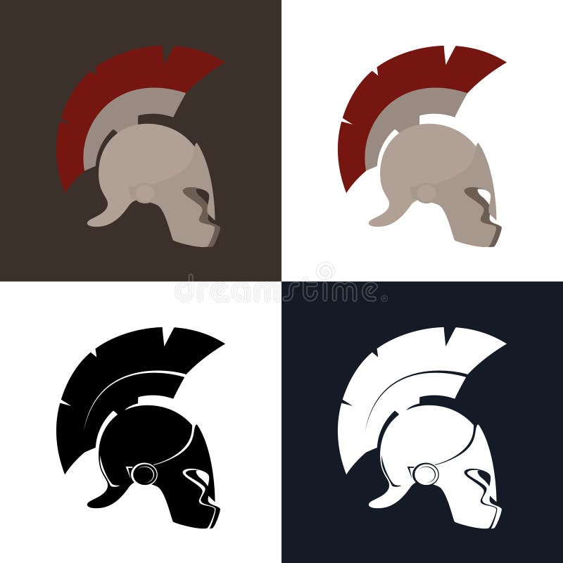 Roman Helmet Isolated ilustração do vetor. Ilustração de grego - 84590904