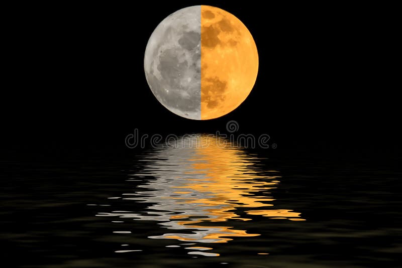 Cor e sombras da lua 2 ilustração stock. Ilustração de lunar - 81740093