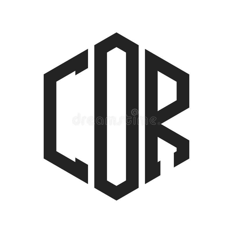 COR Logo Design. Initial Letter COR Monogram Logo Using Hexagon Shape ...