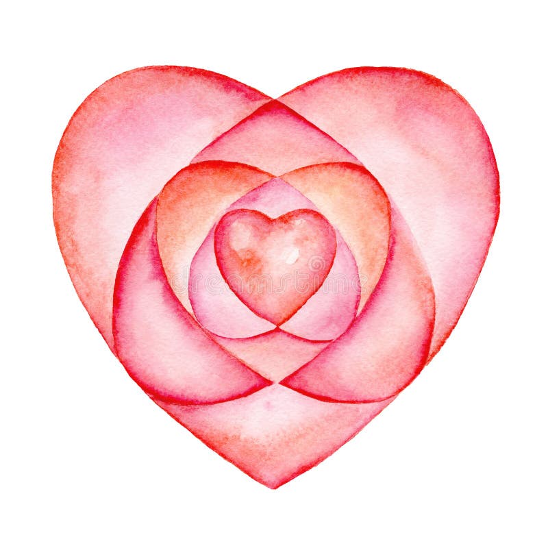 Coração Cor-de-rosa Do Valentim Ilustração Stock - Ilustração de ...