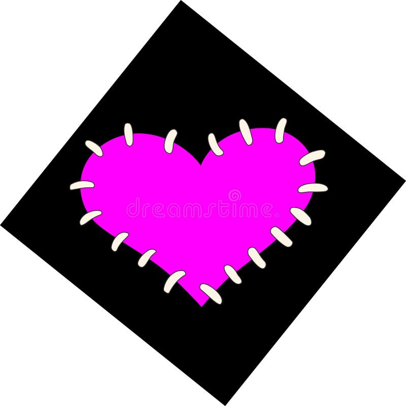 Coração de Emo ilustração do vetor. Ilustração de linha - 7853353