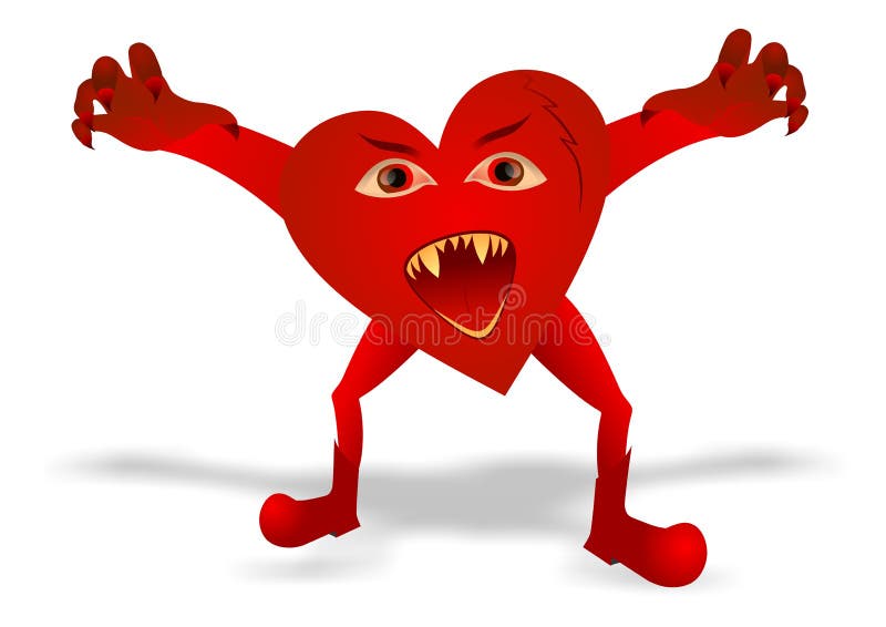 Coração mau ilustração do vetor. Ilustração de creatividade - 39719592